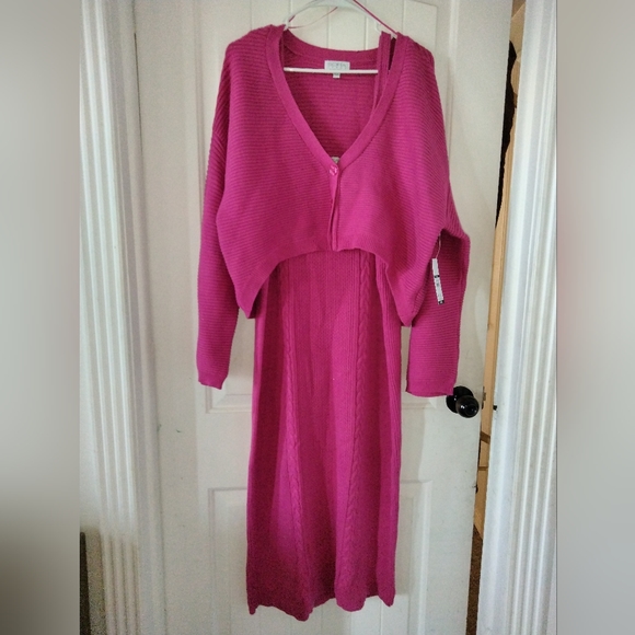 Sofia Jeans by Sofia Vergara | Dresses | Sofia Vergara Sweater Dress And Cardigan Set | Poshmark